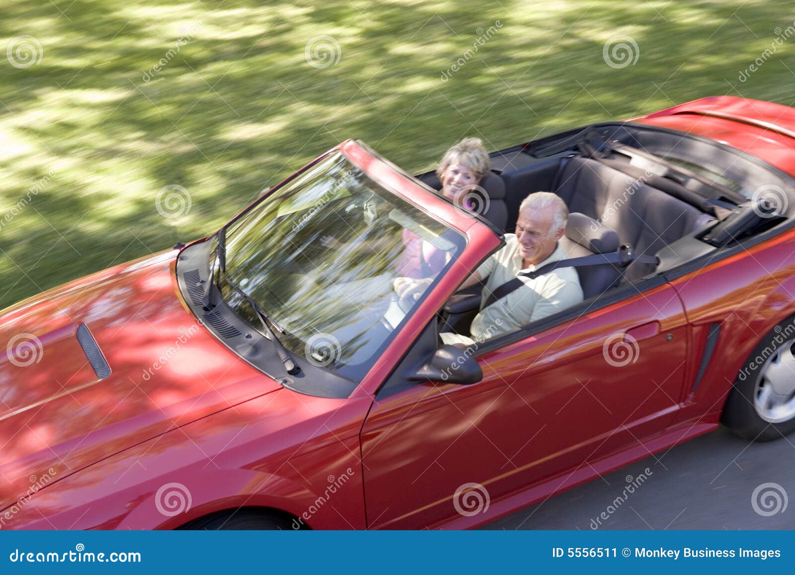 Couple in Convertible Car Smiling Stock Image - Image of lifestyle ...