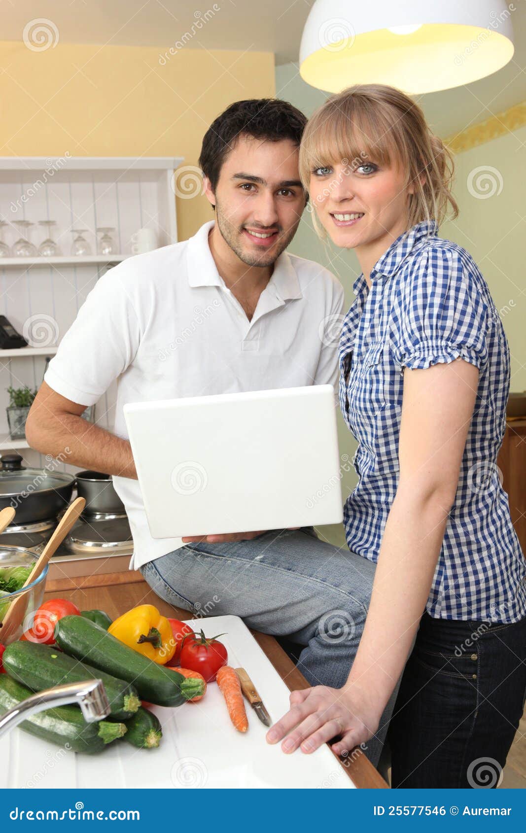 Couple cooking stock photo. Image of happiness, pretty - 25577546