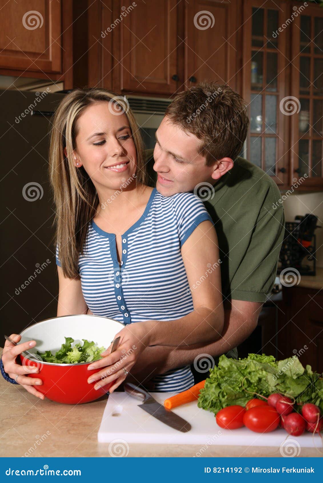 Couple Cooking stock photo. Image of kitchen, cooking - 8214192