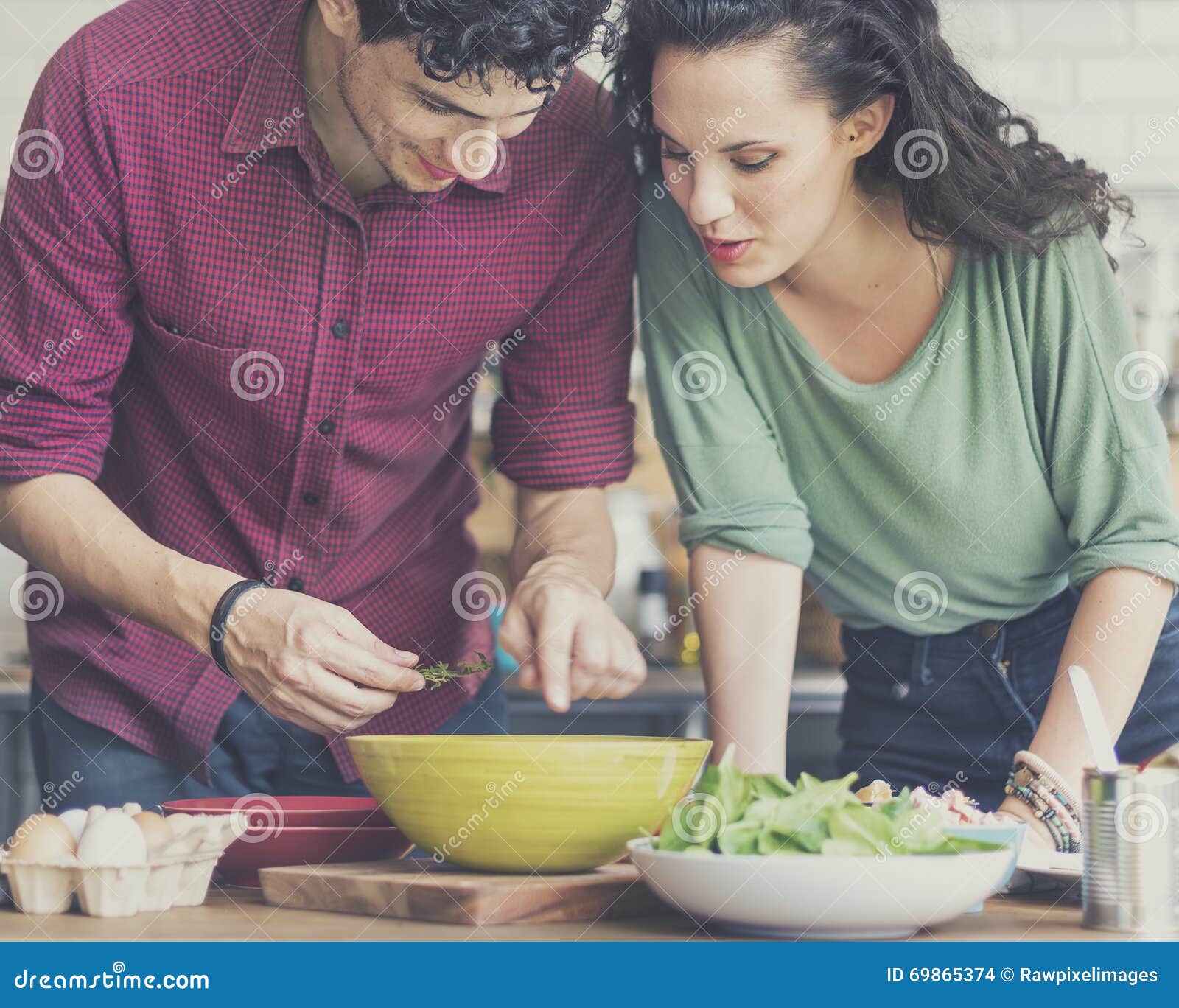 Couple Cooking Hobby Liefstyle Concept Stock Photo - Image of dinner ...
