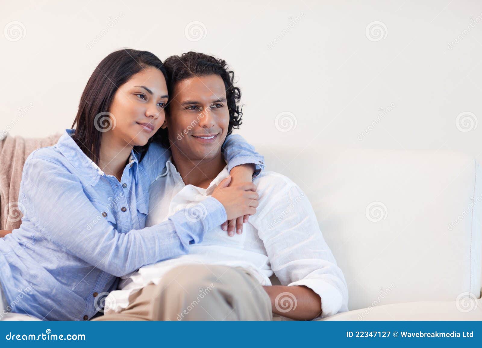 Couple on the Couch Hugging Stock Image - Image of love, enjoying: 22347127