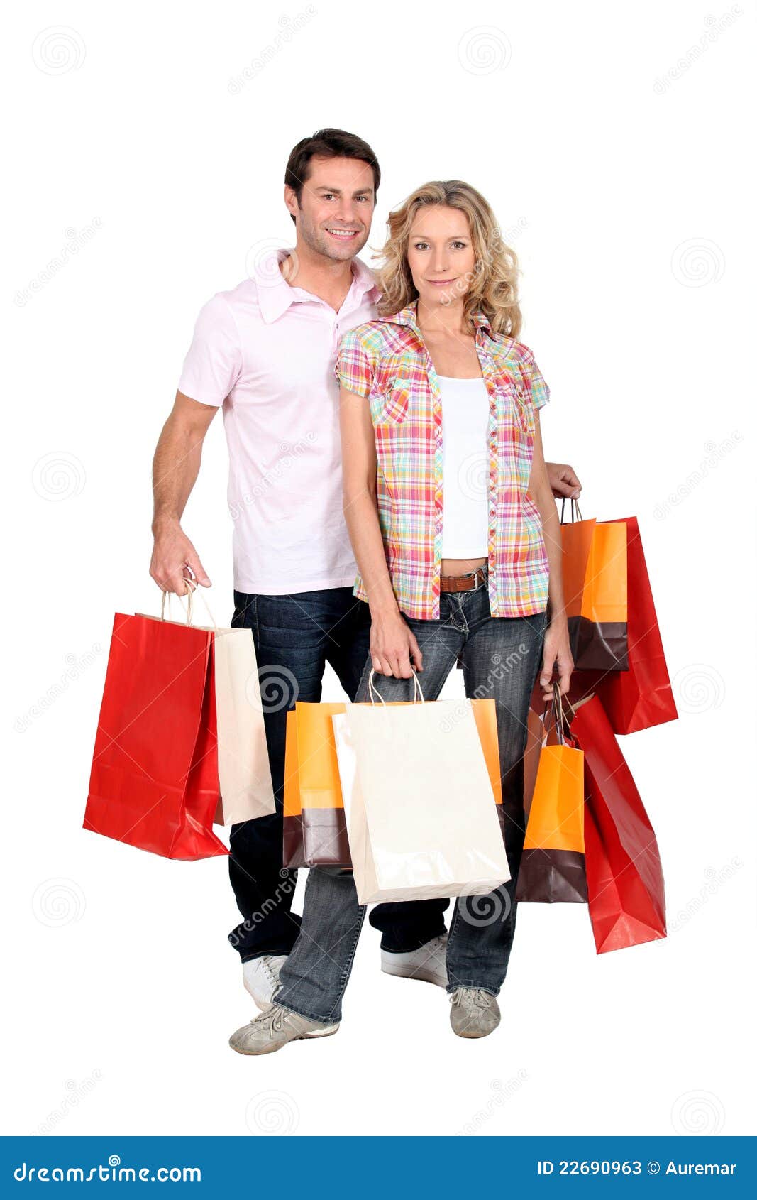 Couple crazy shopping trip stock image. Image of meny - 22690963