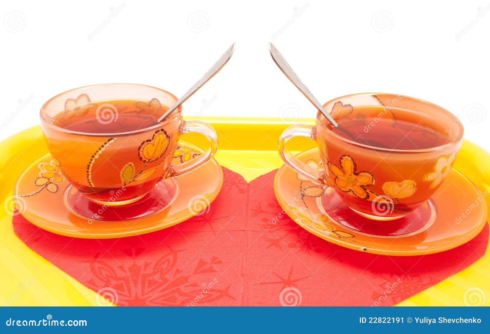 The couple of cup of tea stock image. Image of serviette - 22822191