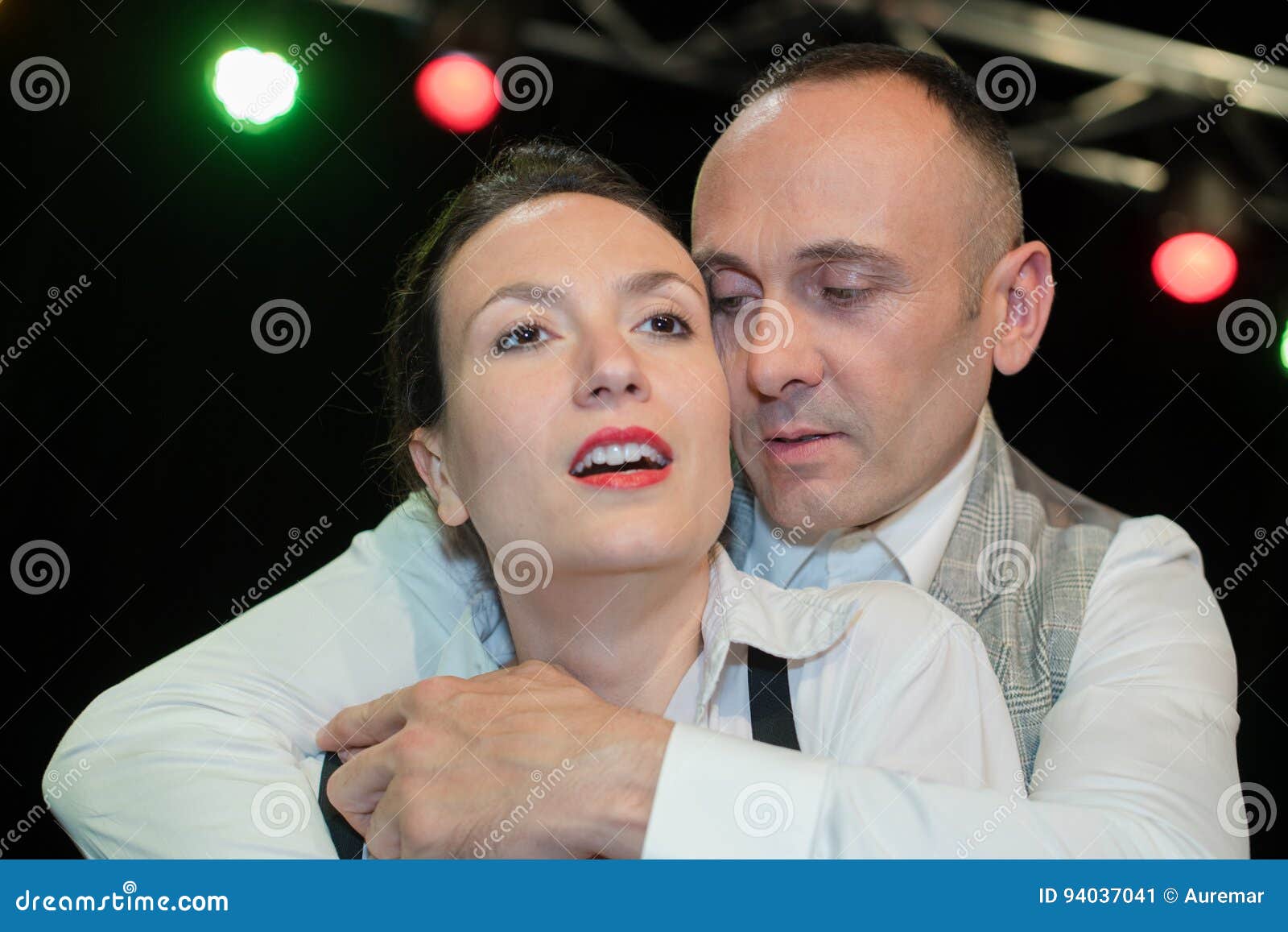Couple Dancers Performing on Stage Stock Image - Image of human ...