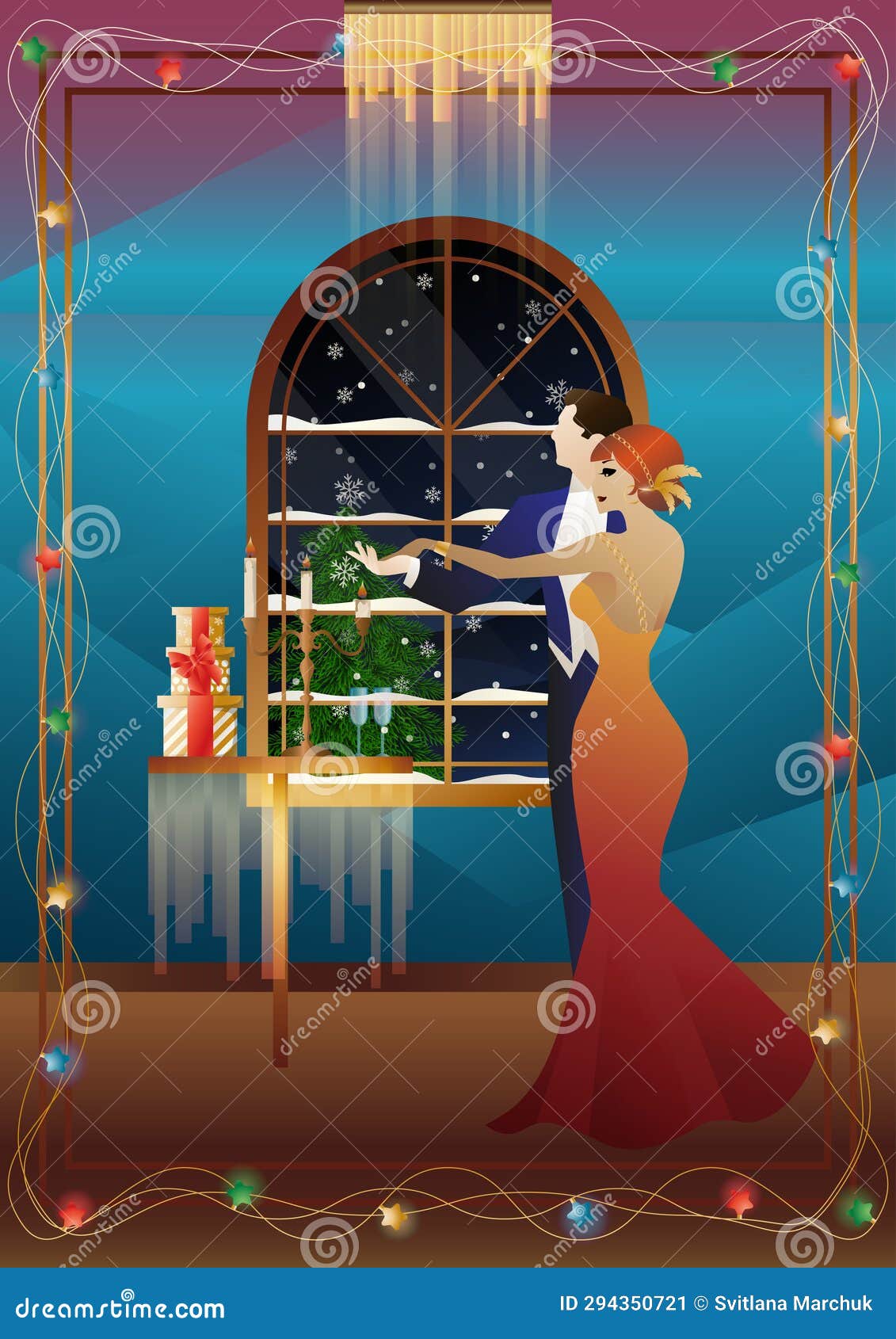 Couple Dances Cha-cha Cartoon Vector | CartoonDealer.com #68963743