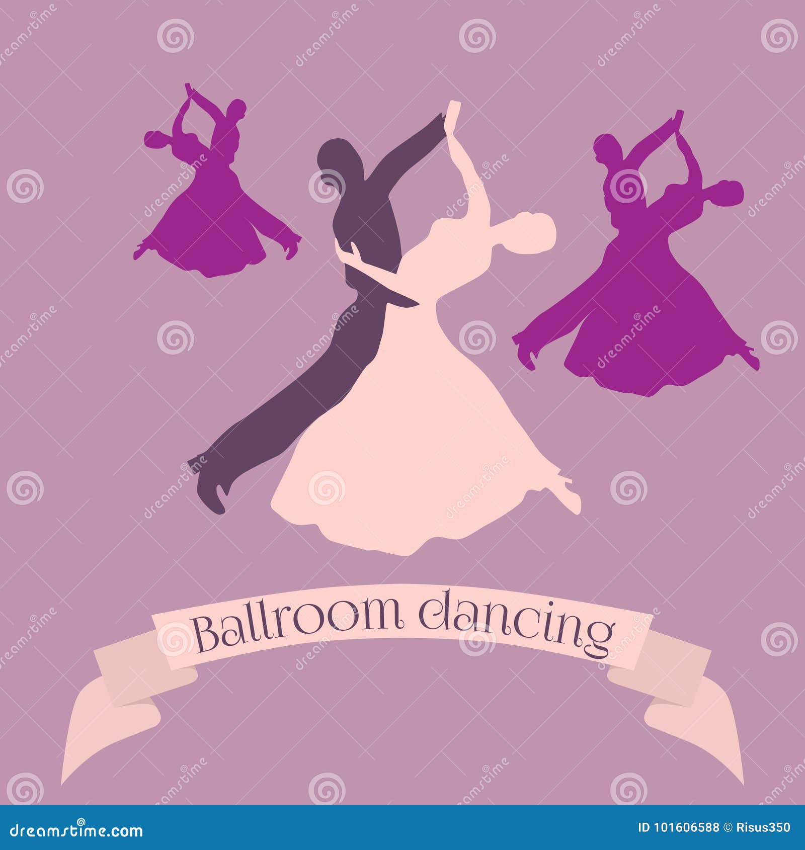 Couple Dancing Ballroom Dance Stock Vector - Illustration of couple ...