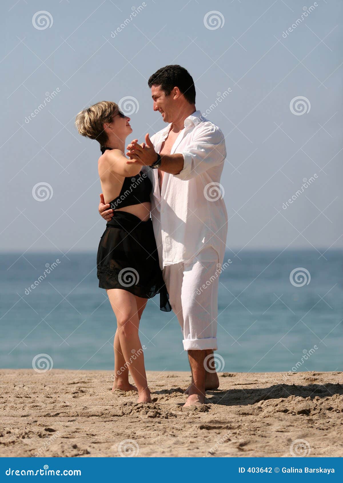 Couple Dancing on the Beach Stock Photo - Image of boyfriend, enjoy: 403642