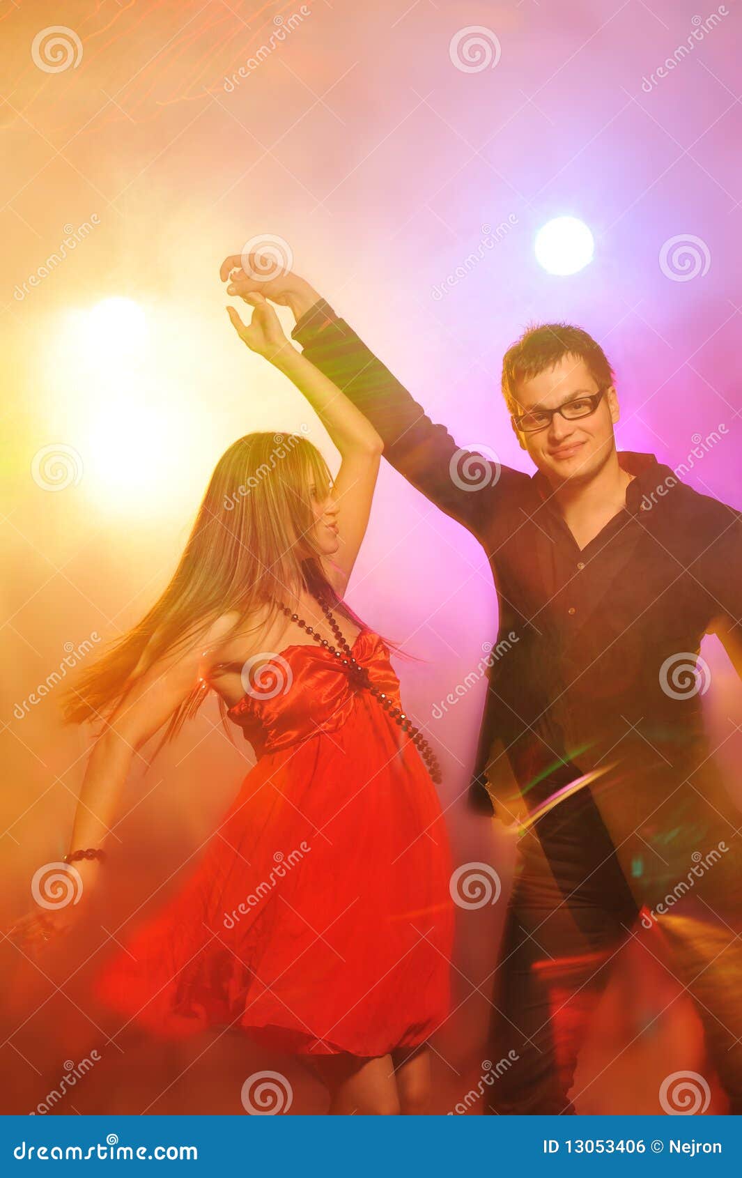 Couple Dancing in the Night Club Stock Photo - Image of discotheque ...
