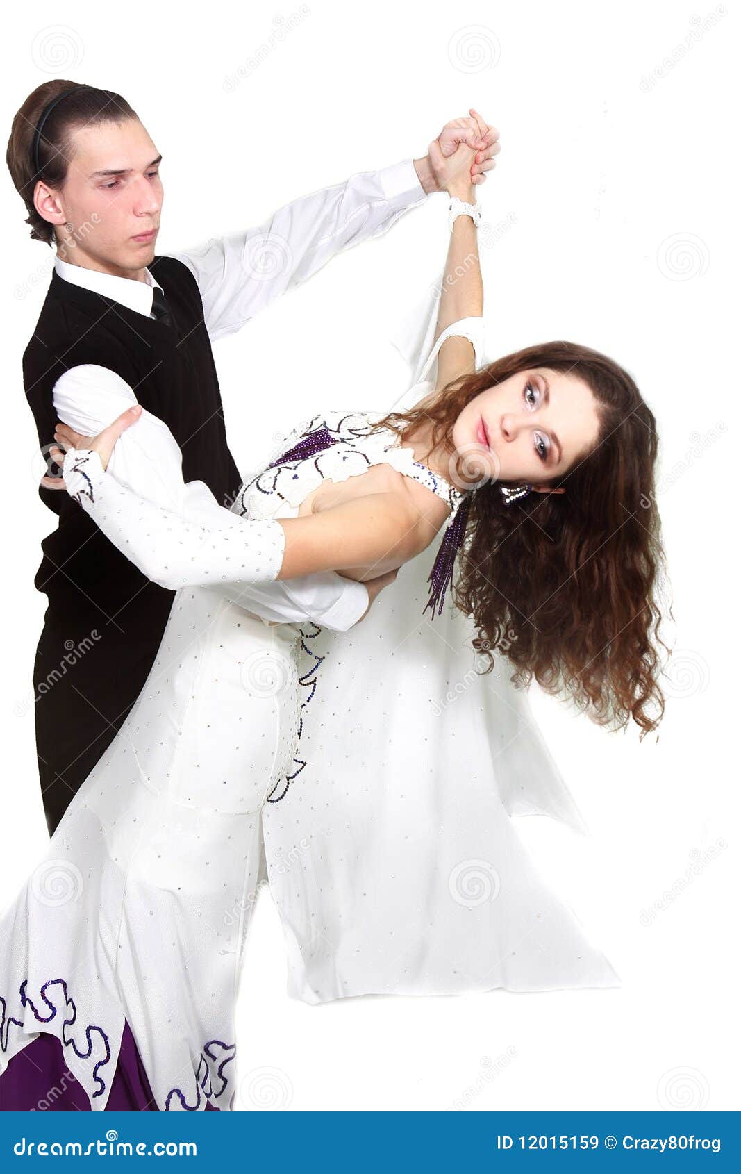 Couple dancing over white stock image. Image of ballroom - 12015159
