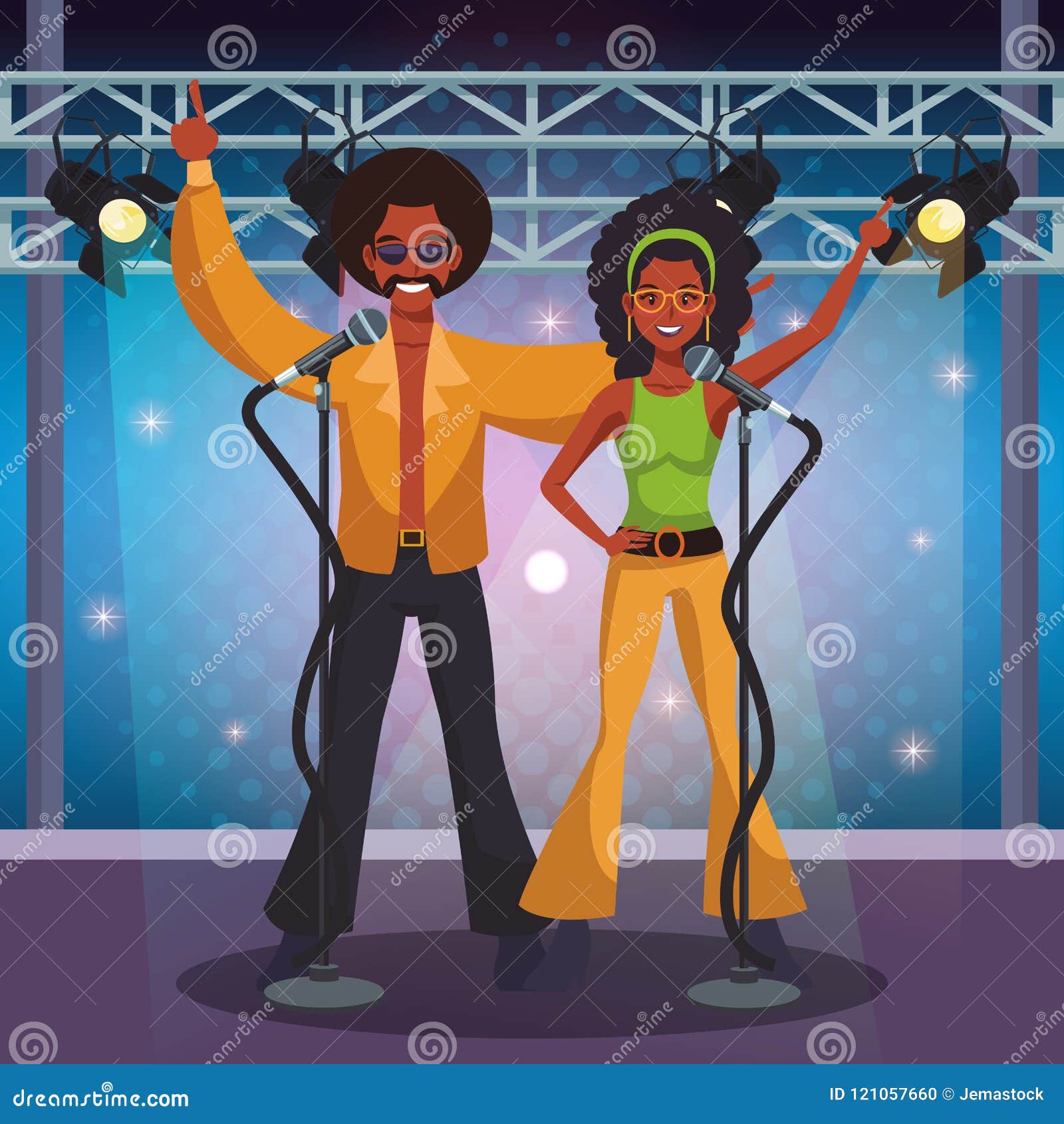 People Dancing Disco Cartoons Stock Vector - Illustration of dancing ...