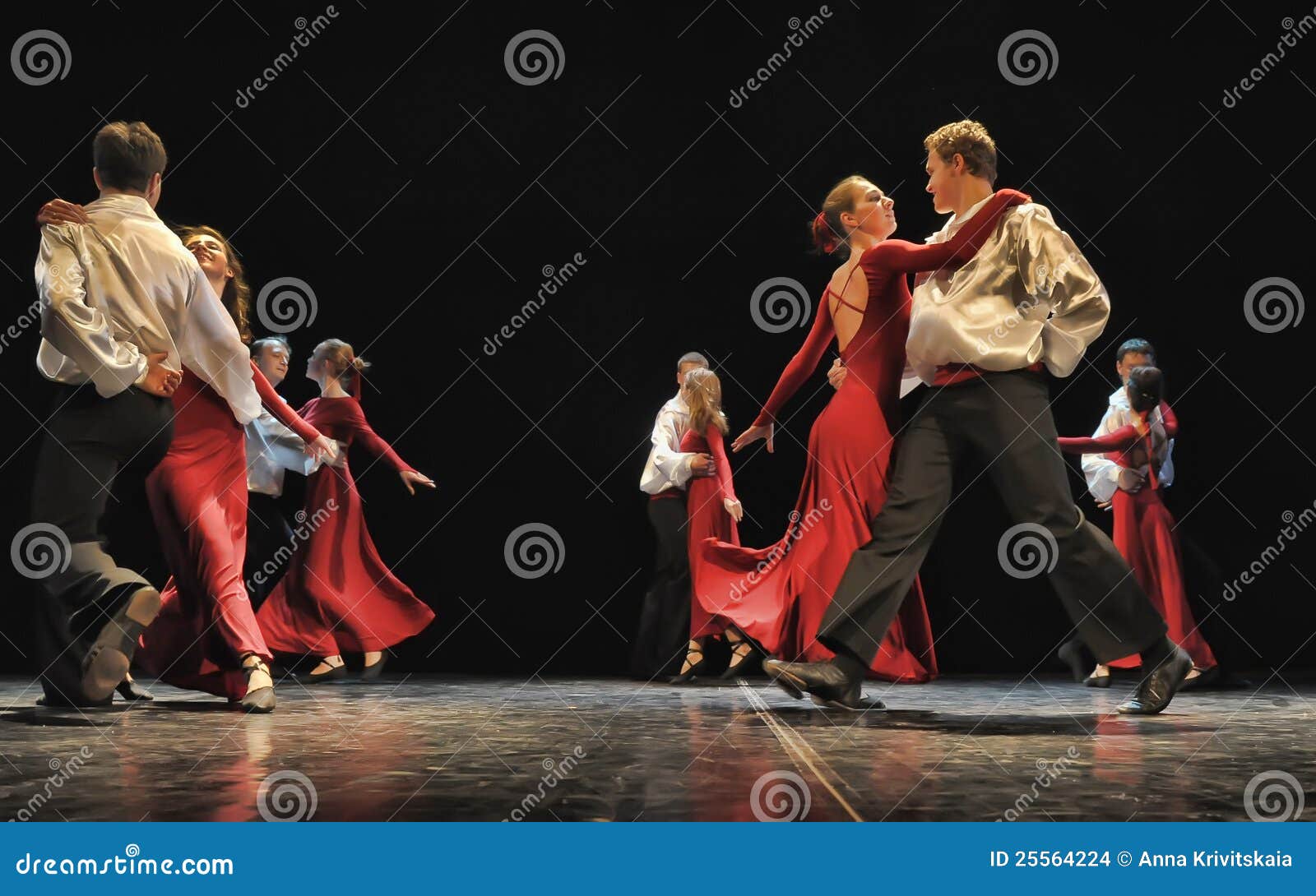 Couple Dancing on the Stage Editorial Stock Image - Image of black ...