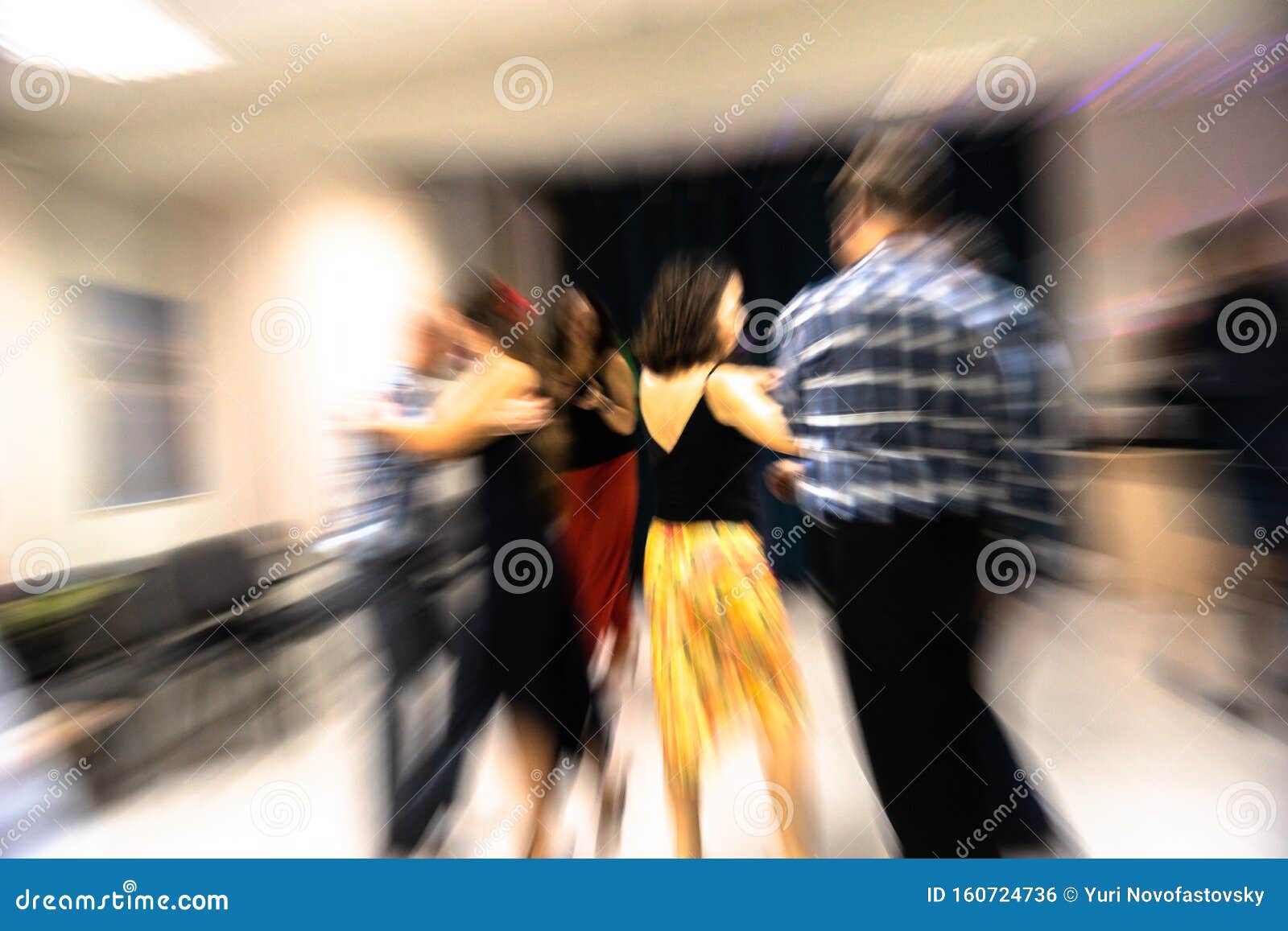 Couple Dancing Tango with Quick Zoom Effect Stock Photo - Image of ...