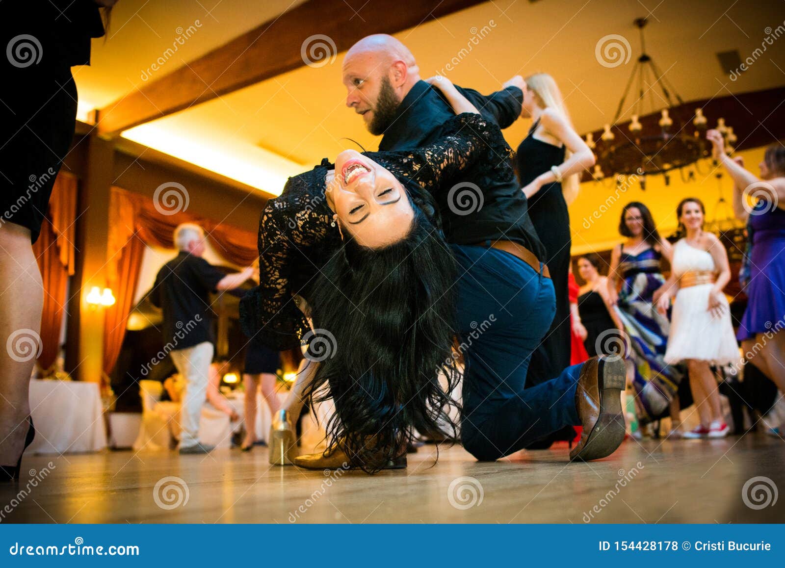 Wedding party dance editorial stock photo. Image of dance - 154428178