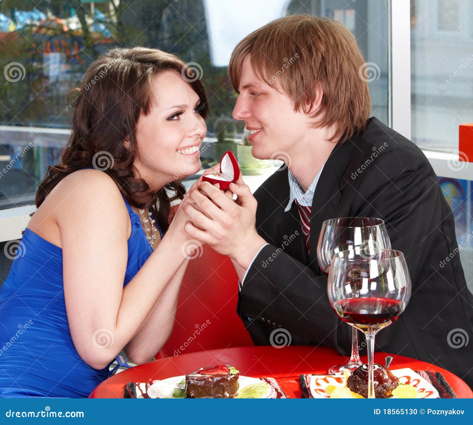 Couple on Date in Restaurant. Stock Photo - Image of nightclub, marry ...