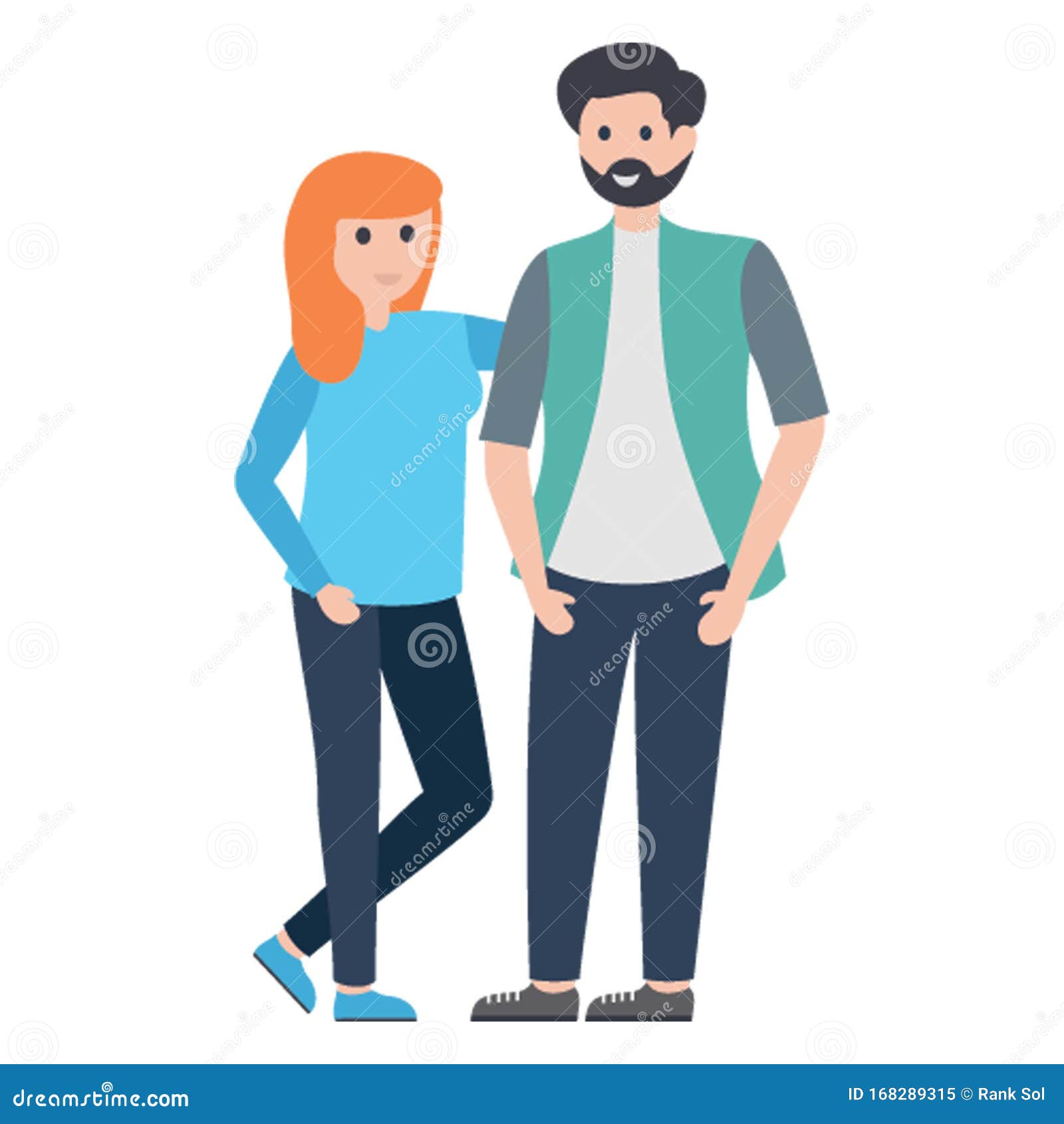 Couple, Dating Vector Illustration Icon Which Can Be Easily Modified ...