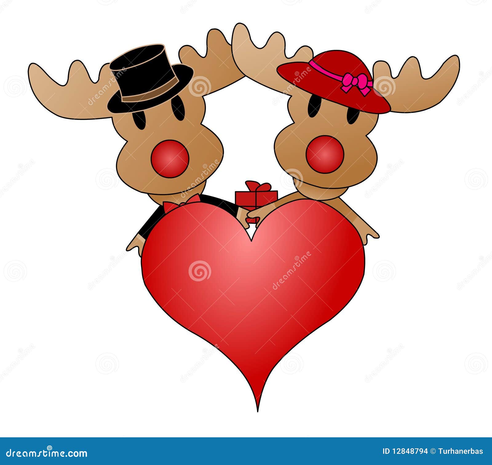 Couple Deer stock vector. Illustration of lover, embrace - 12848794