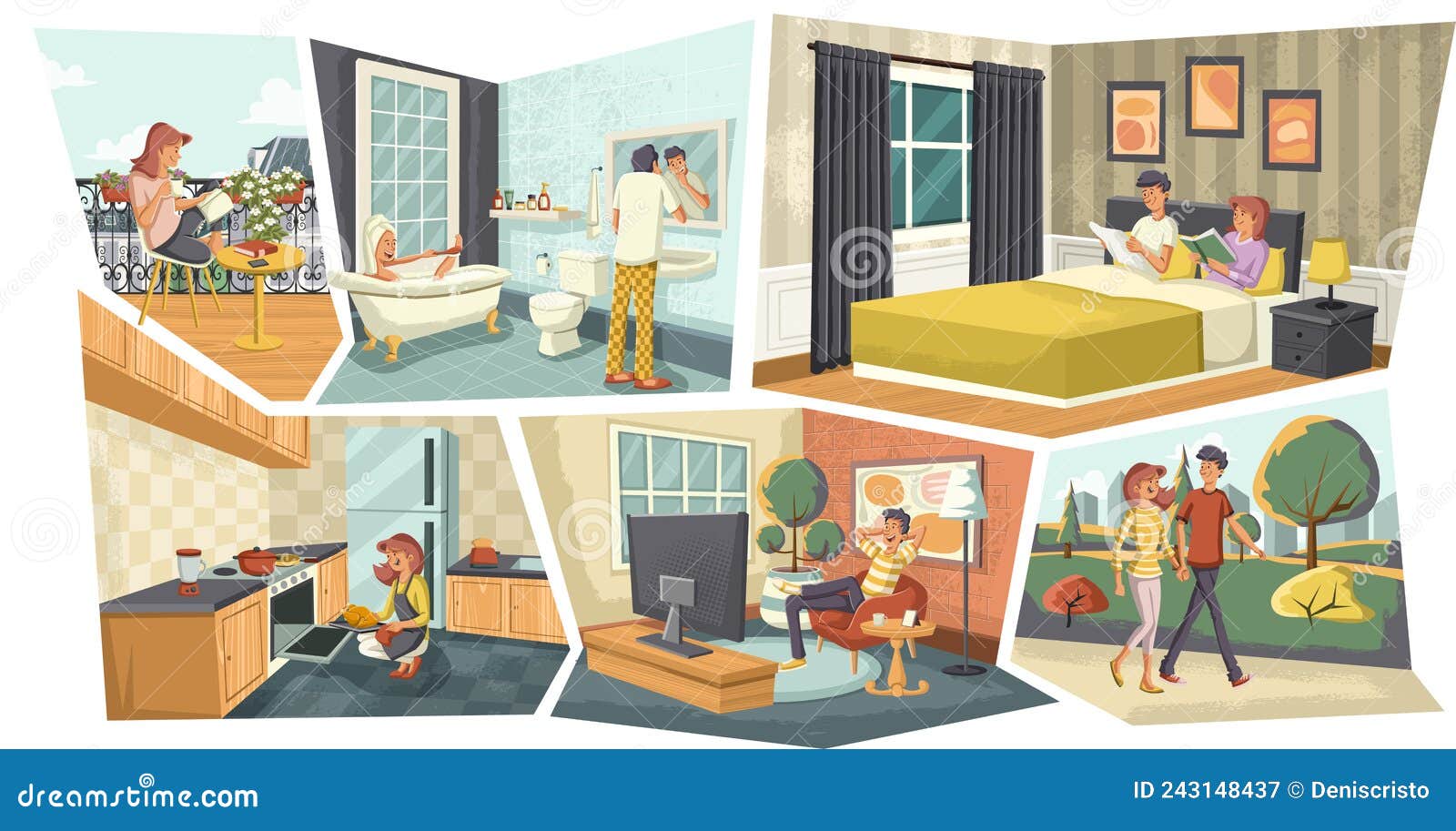 Different Places To Live. Houses Infographic. Vector Illustration ...