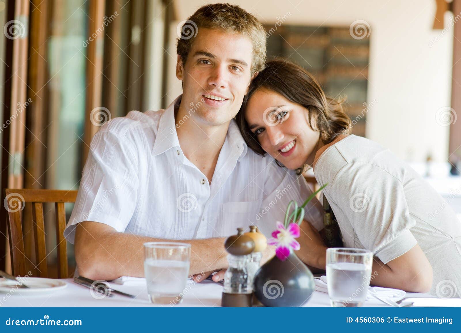 Couple Dining stock photo. Image of lunch, enjoying, happy - 4560306