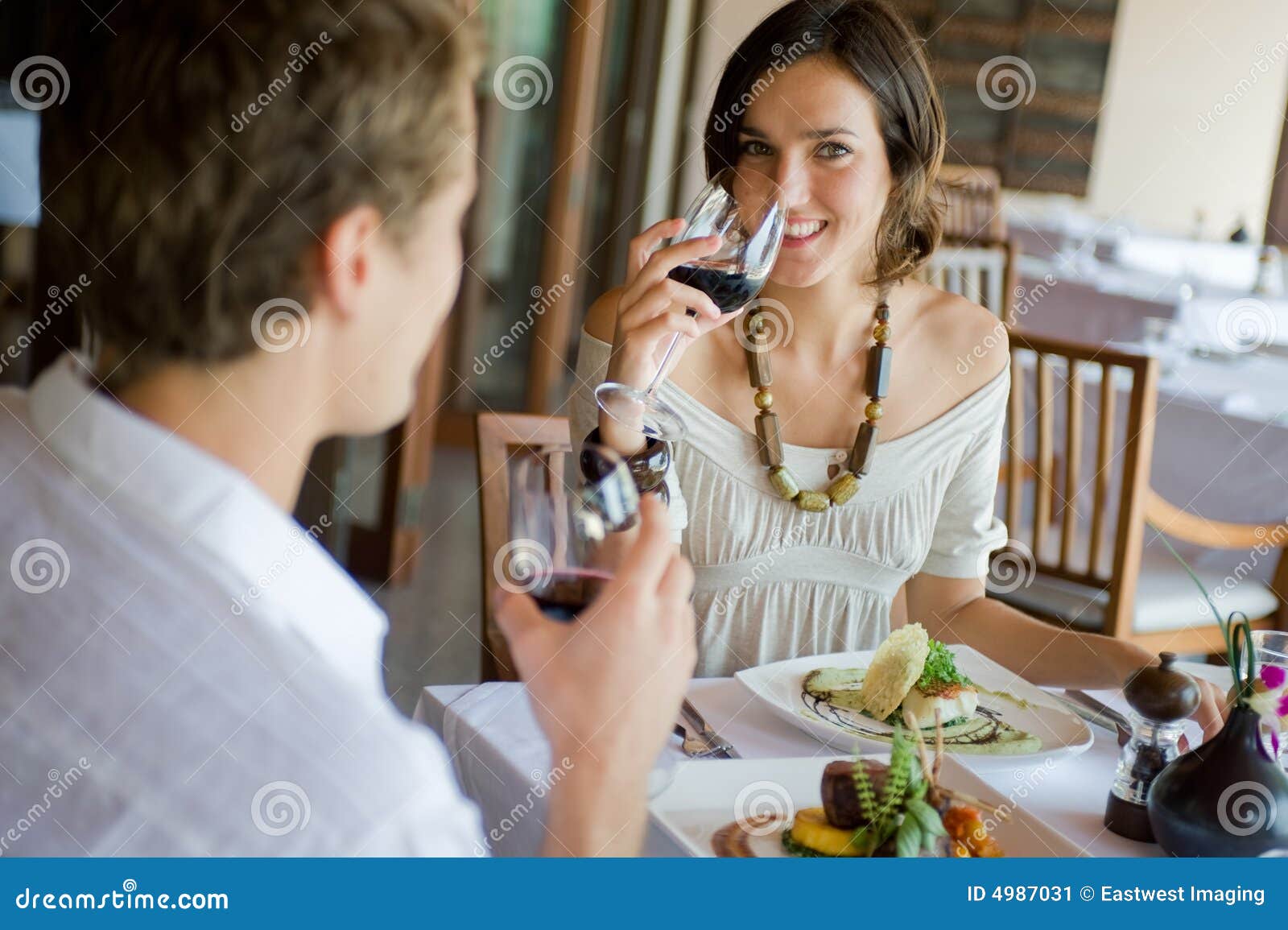 Couple Dining stock image. Image of outside, holiday, culinary - 4987031