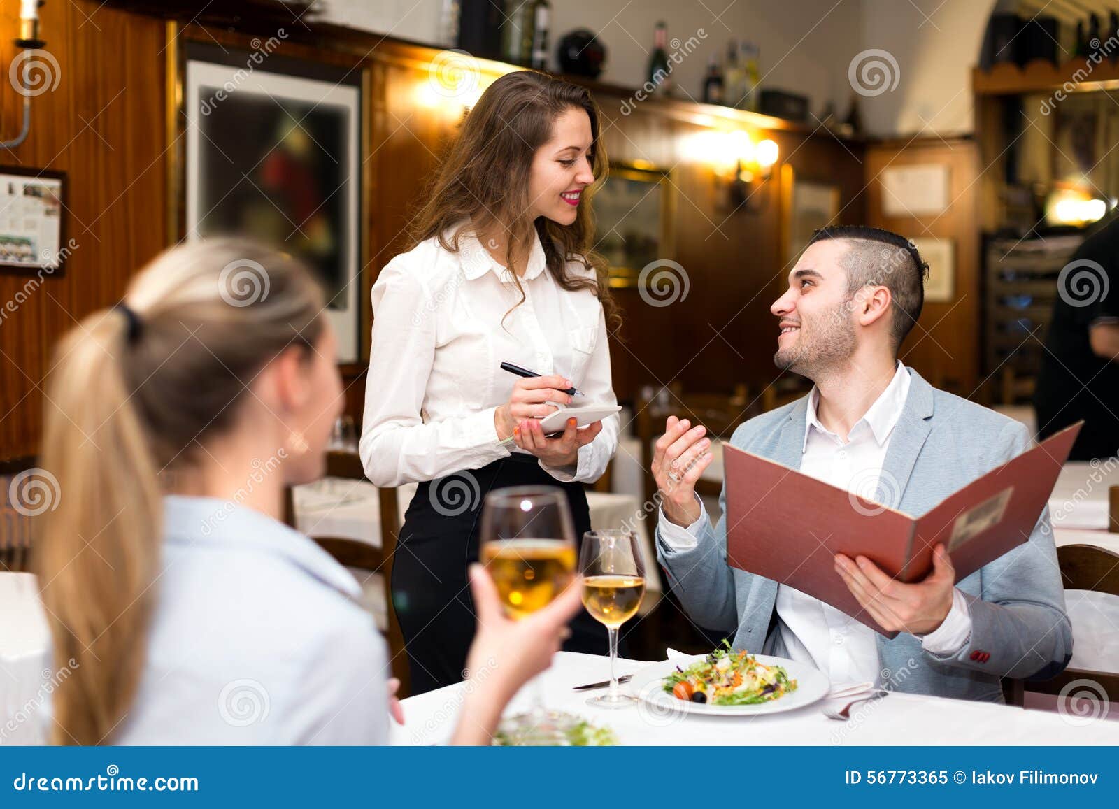 Couple Dining in a Restaurant Stock Image - Image of inside, happy ...