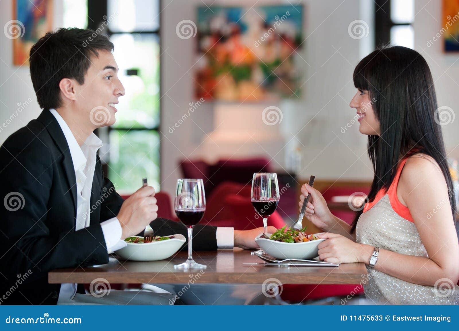 Couple Dining Together stock image. Image of confident - 11475633