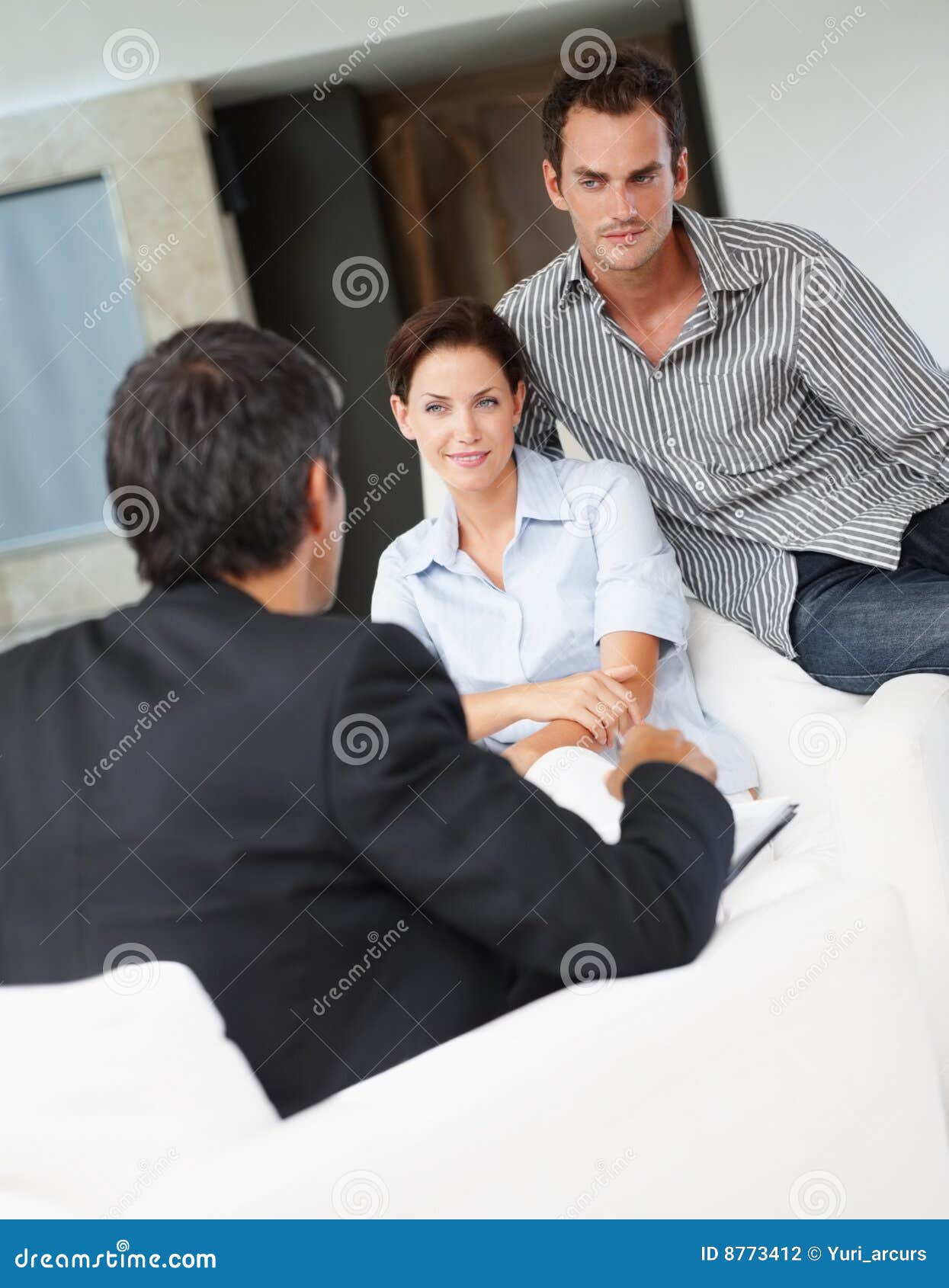 Couple in Discussion with a Financial Advisor Stock Photo - Image of ...