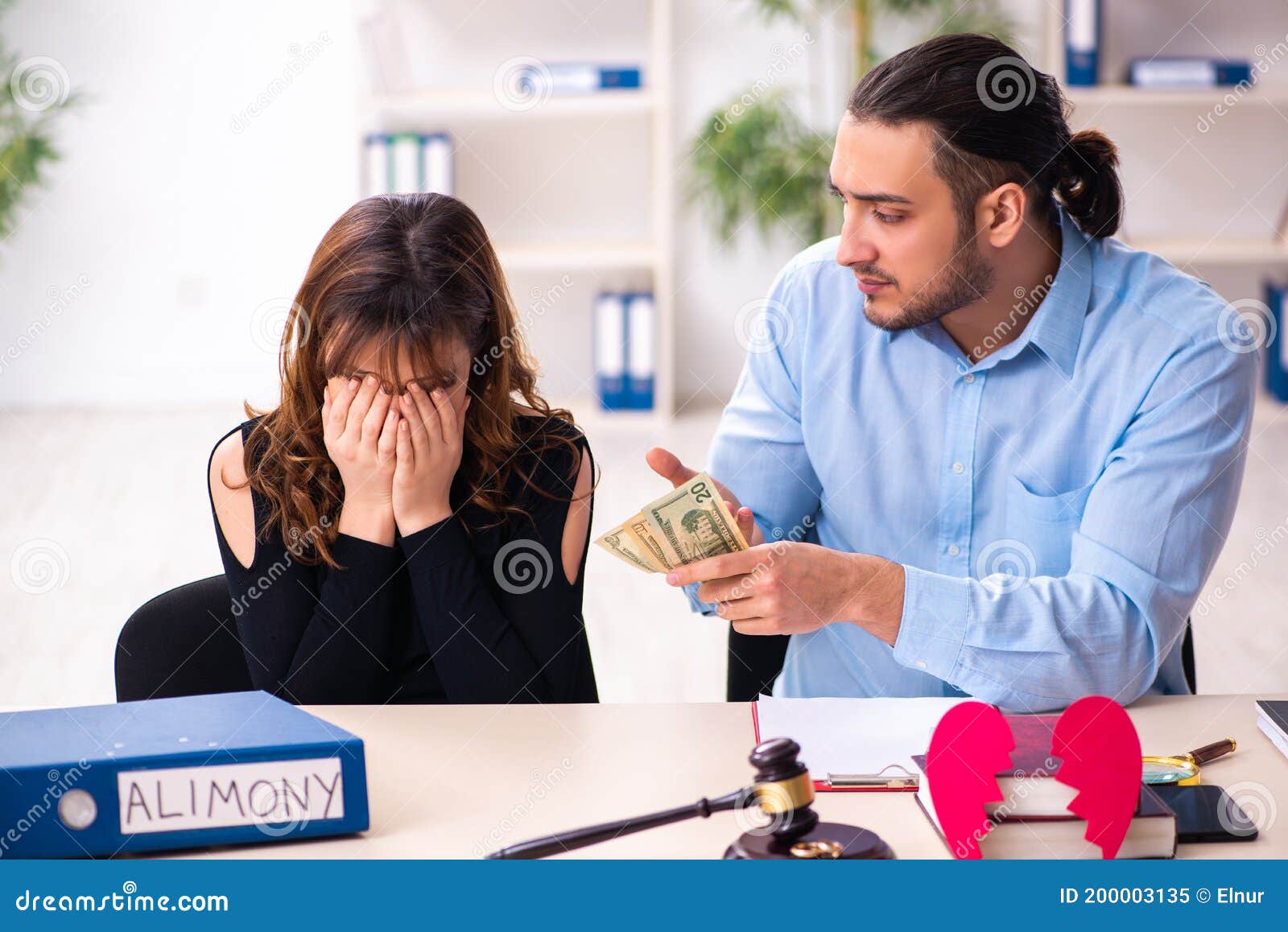 Young Couple Divorcing in Alimony Concept Stock Image - Image of child ...