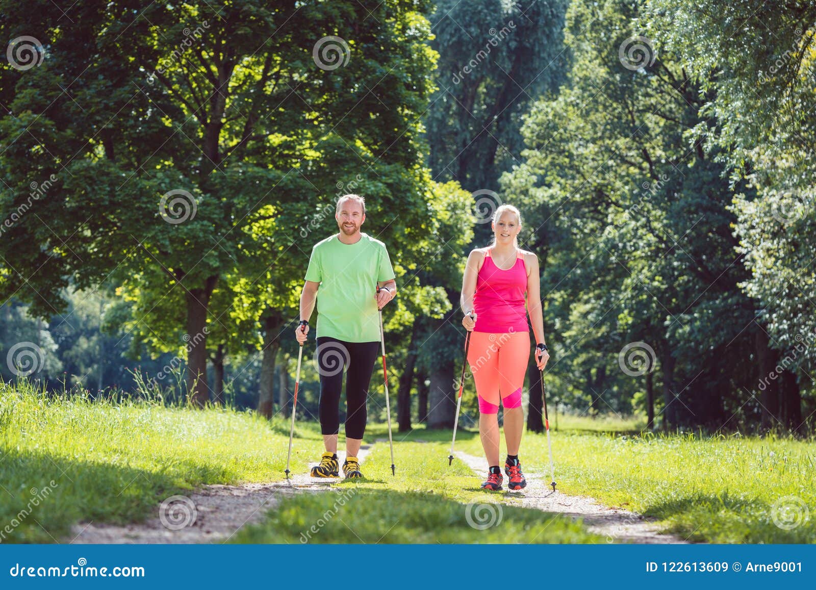 Couple Doing Nordic Walking for Sport Stock Image - Image of woman ... Couple Doing Nordic Walking for Sport Stock Image - Image of woman ...