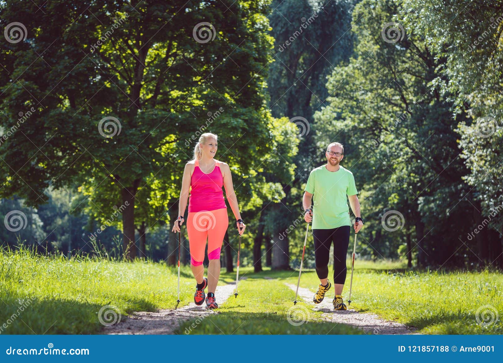 Couple Doing Nordic Walking for Sport Stock Photo - Image of rural ... Couple Doing Nordic Walking for Sport Stock Photo - Image of rural ...