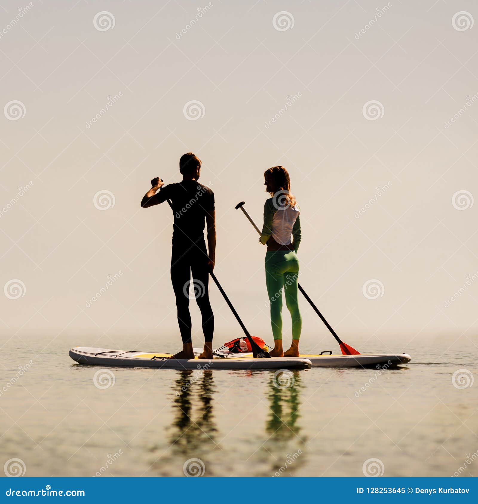 Couple Doing paddle stock image. Image of harmony, balance - 128253645