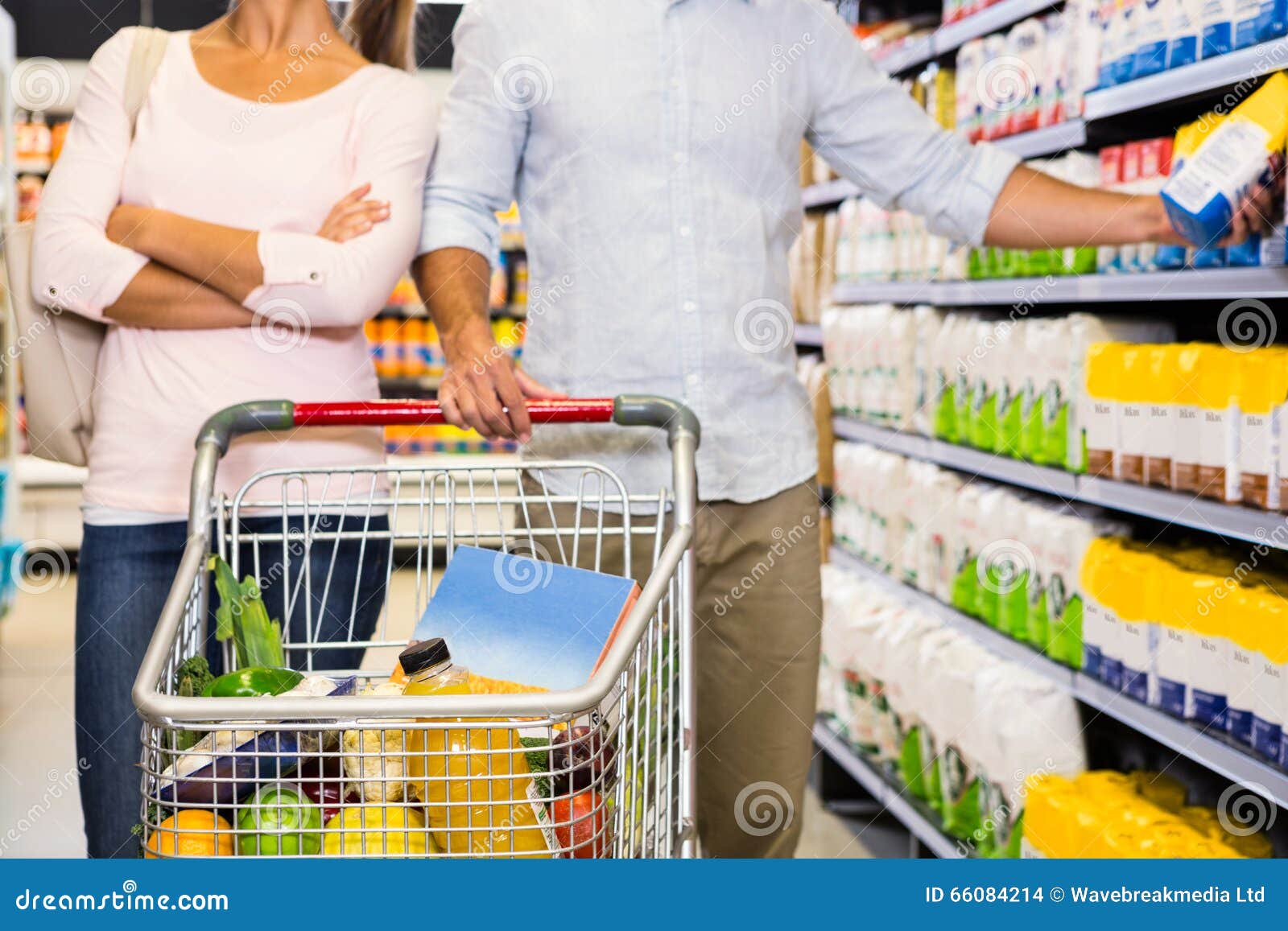 Couple Doing Shopping Together Stock Photo - Image of holding, market ...