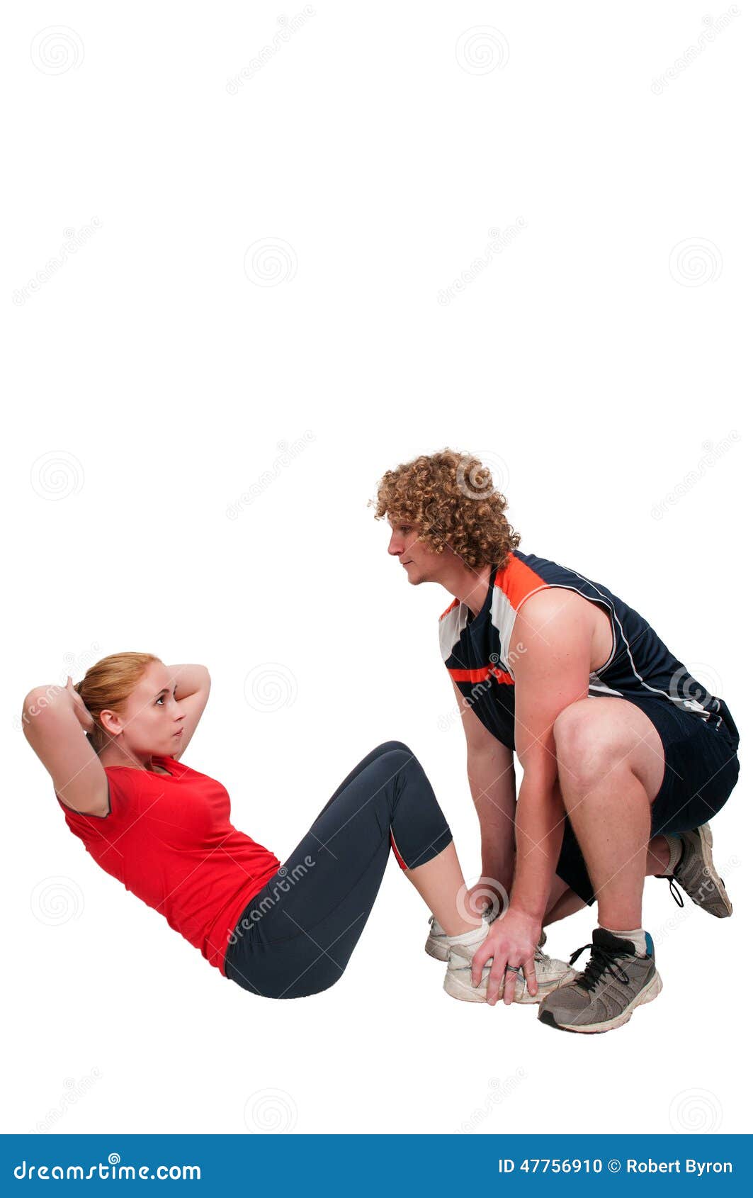 Couple doing sit ups stock photo. Image of sport, lifestyle - 47756910