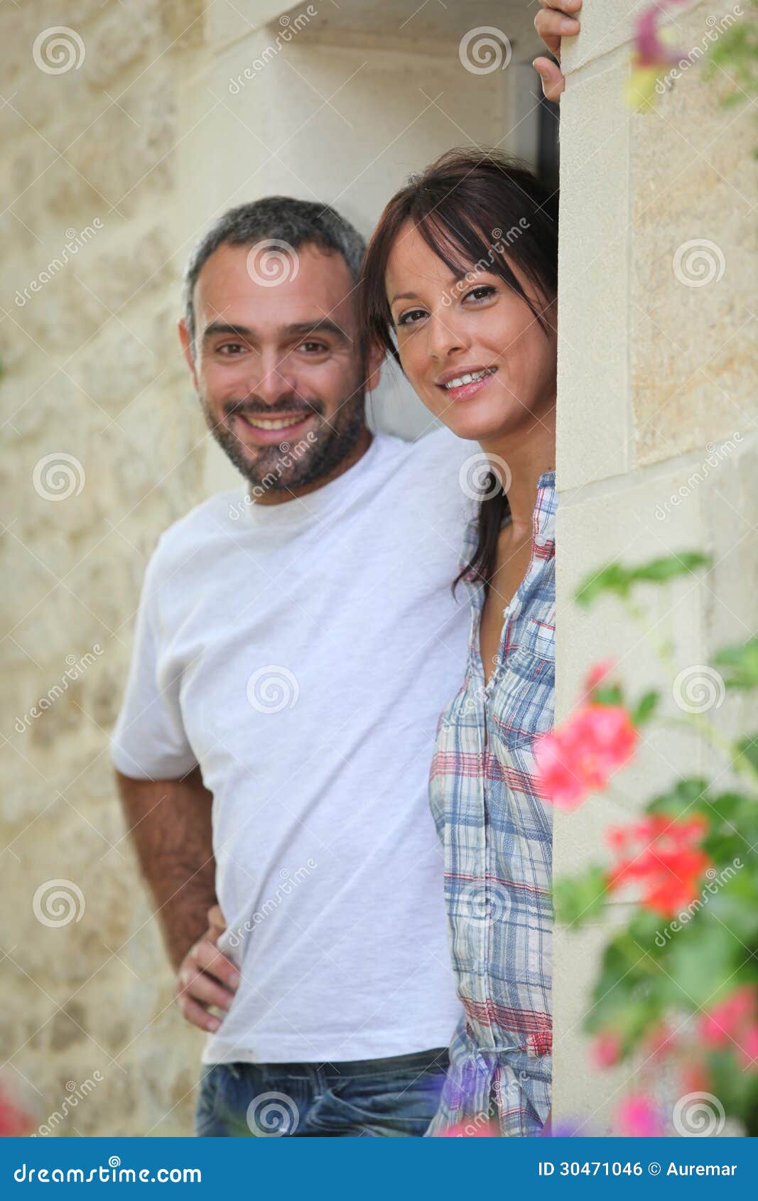 Couple in a doorway stock photo. Image of entrance, person - 30471046