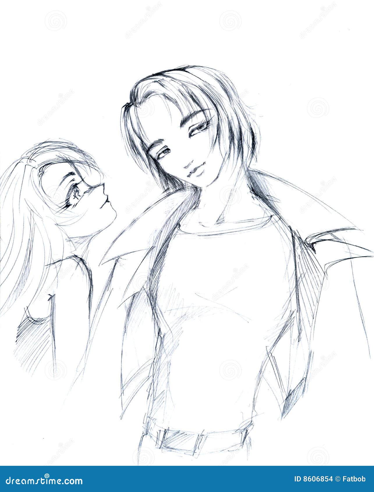 Figure Drawing Couple Hugging