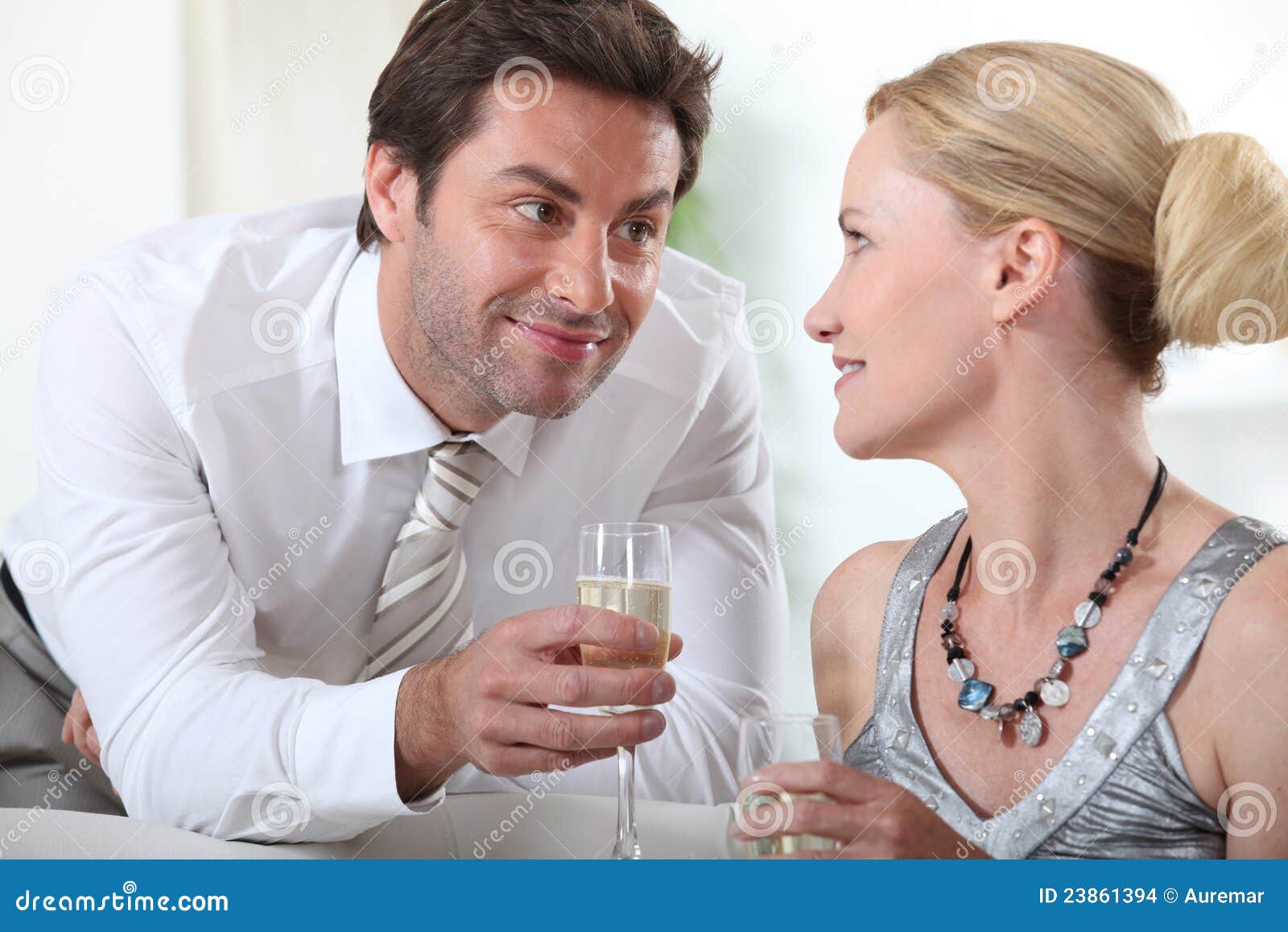 Couple drinking champagne stock photo. Image of landscape - 23861394