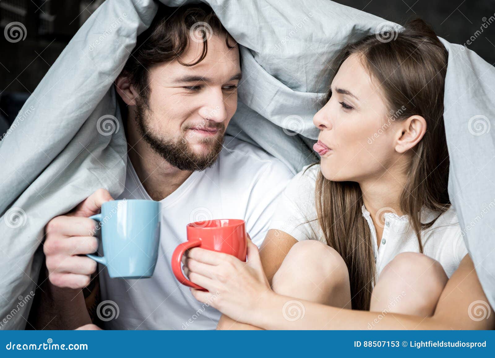 Couple drinking tea stock image. Image of style, home - 88507153