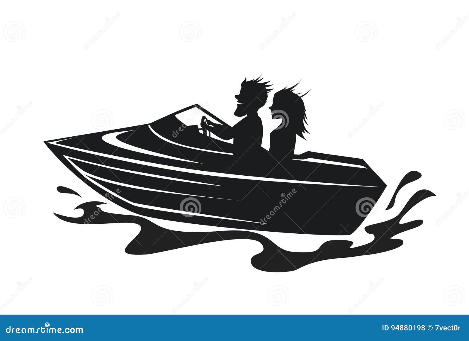 Speed Boat Cartoon Vector | CartoonDealer.com #56290881