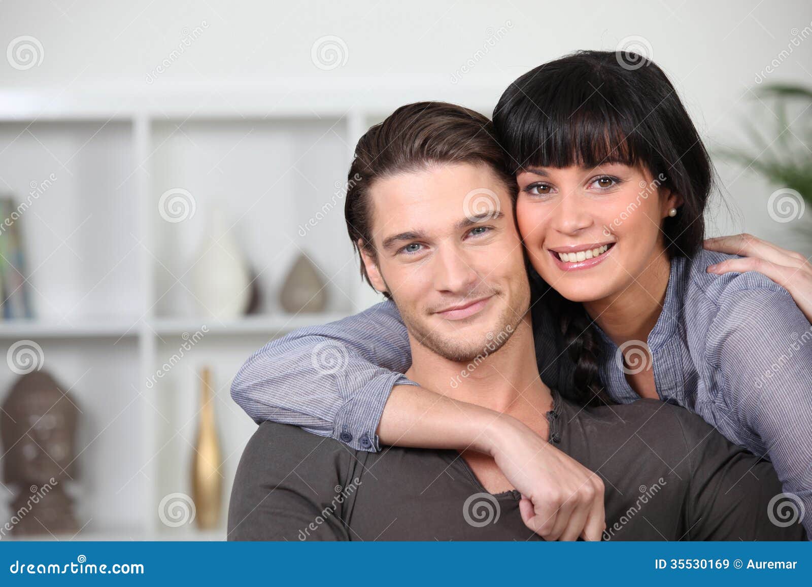 Couple at ease together stock image. Image of beautiful - 35530169