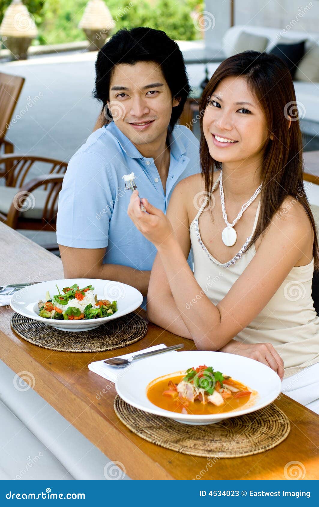 Couple Eating stock image. Image of thailand, couple, dinner - 4534023