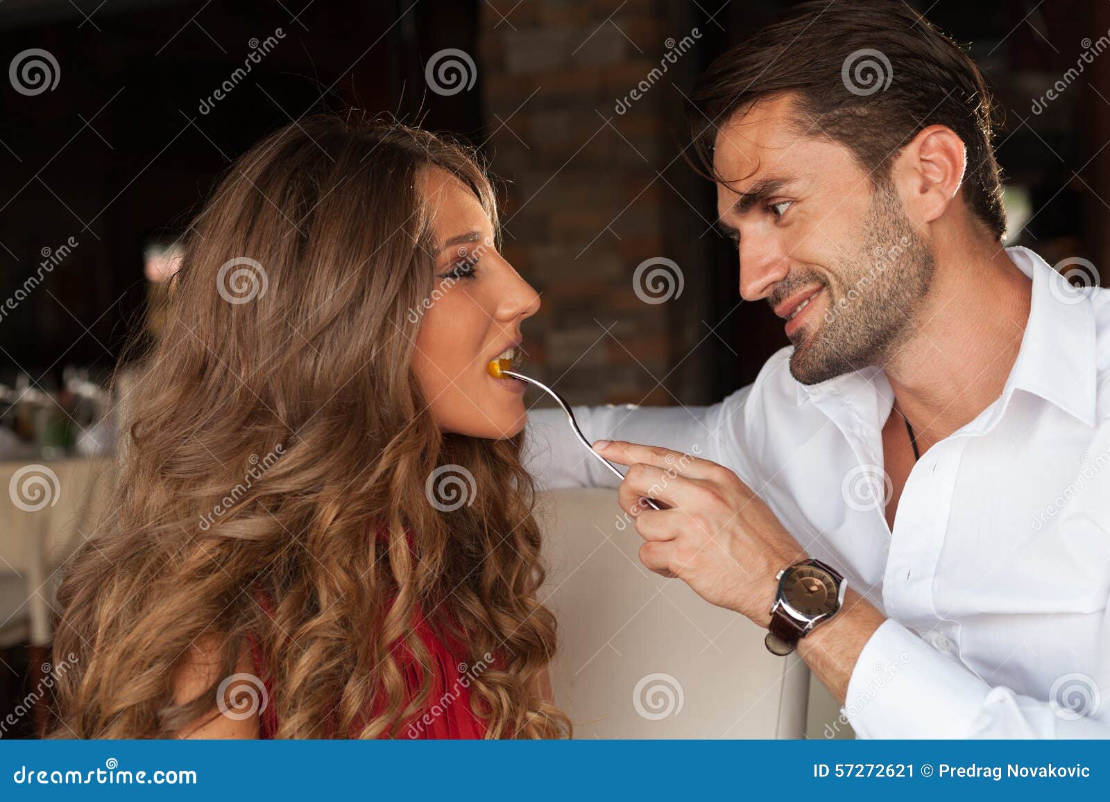 Couple eating stock image. Image of male, food, lifestyle - 57272621