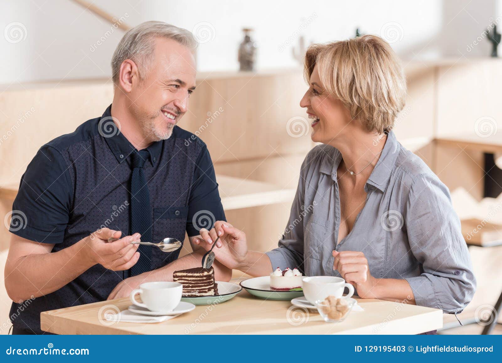 Lovely Couple Eating Sweets Stock Image - Image of closeness, lovely ...