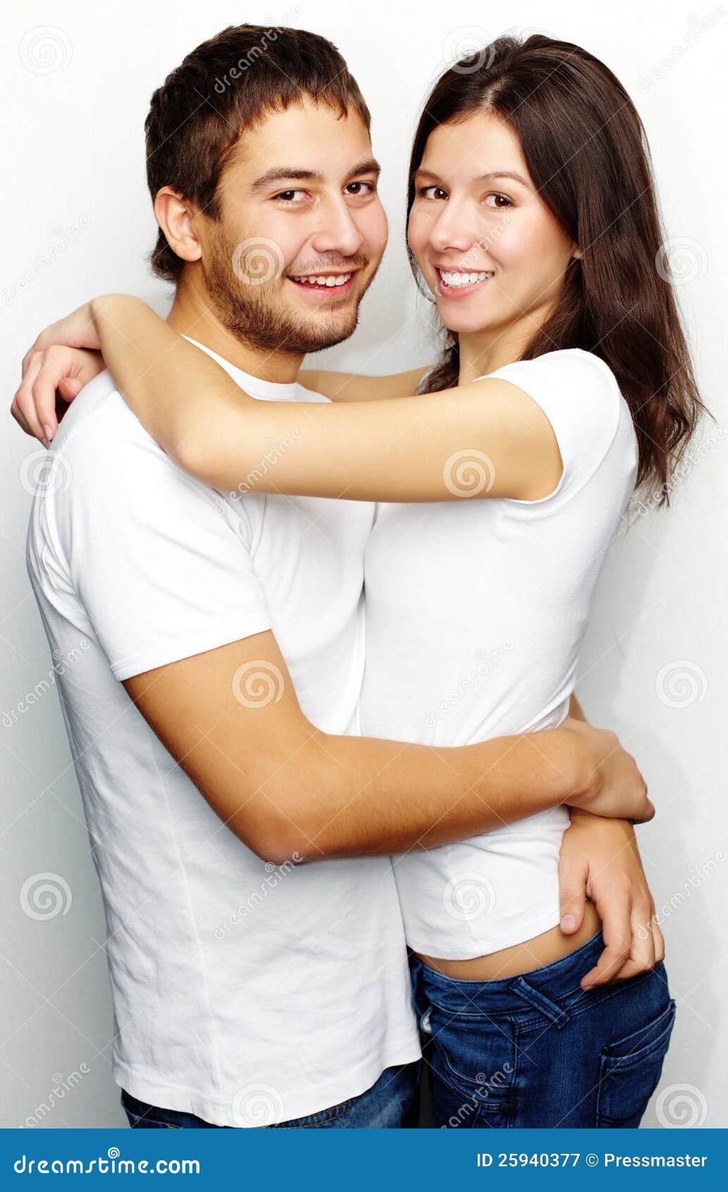 Couple embracing stock image. Image of female, fashion - 25940377