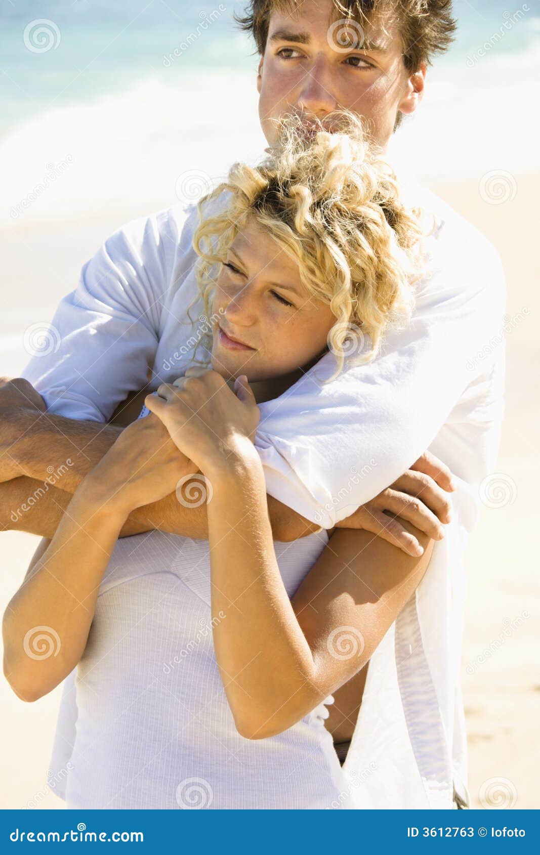 Couple embracing. stock image. Image of pacific, 070426p0136 - 3612763