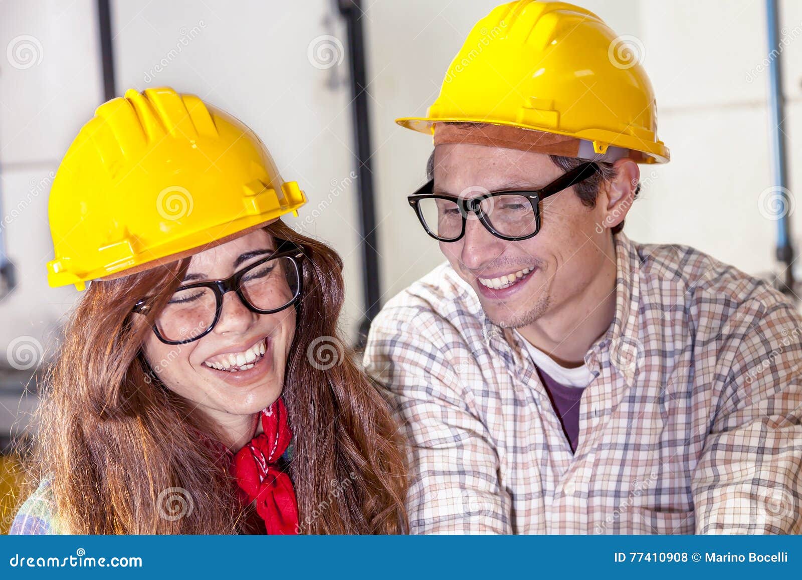 Couple of Engineers Having Fun Stock Photo - Image of manager, duty ...
