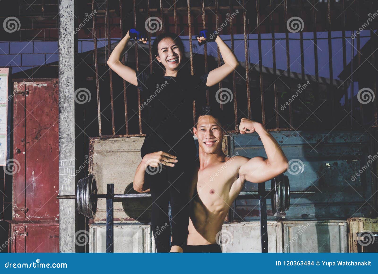 A Couple Enjoy Exercise Together Stock Photo - Image of people ...