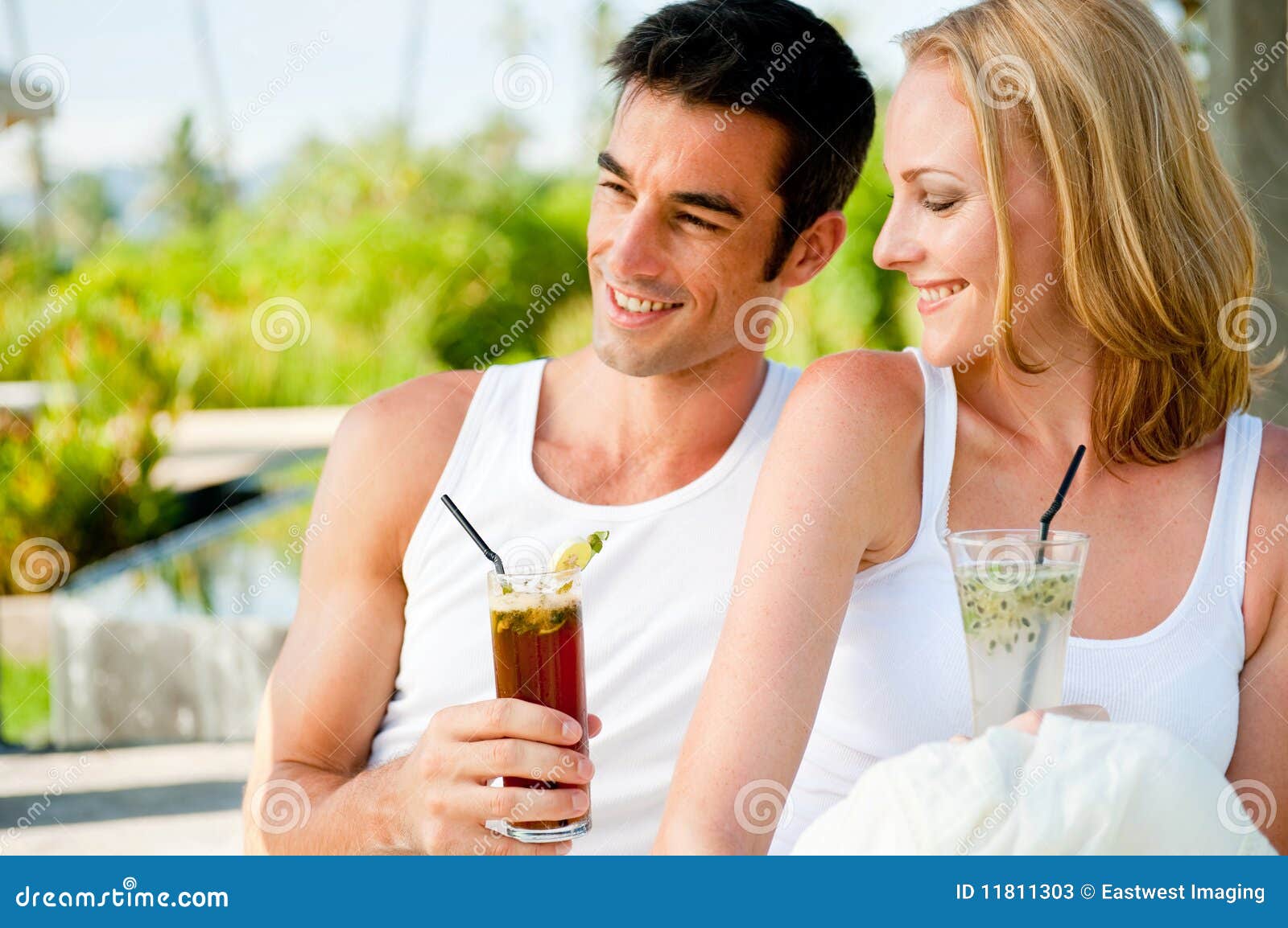 Couple Enjoying Drinks stock image. Image of adult, glasses - 11811303