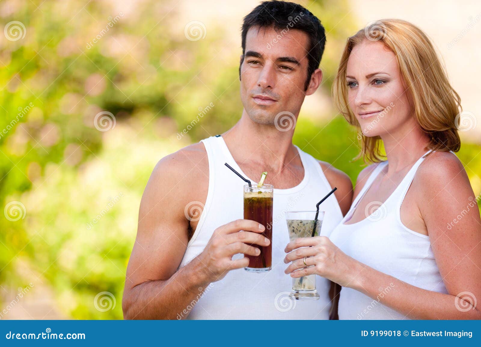 Couple Enjoying Drinks stock photo. Image of drinks, male - 9199018