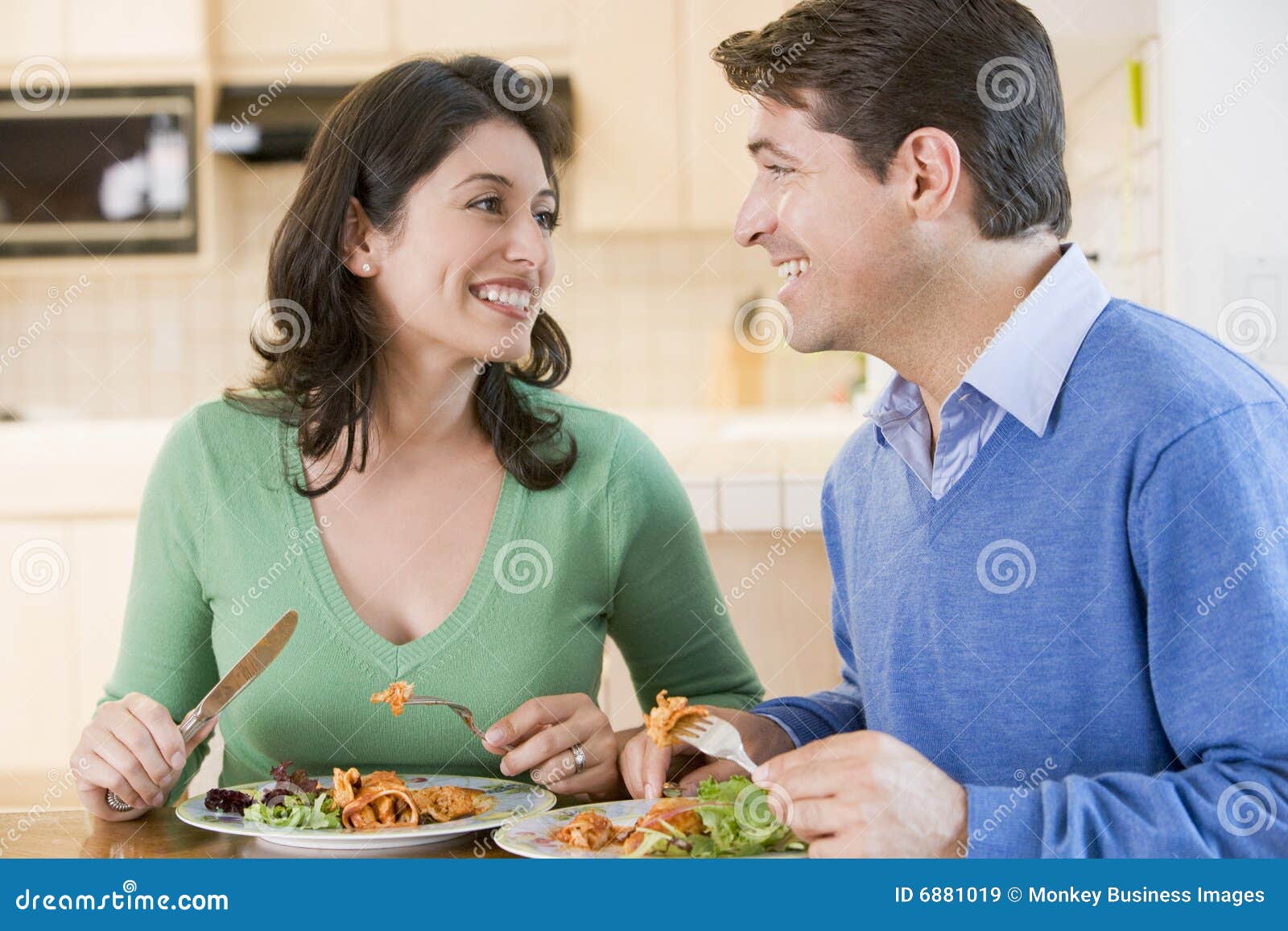 Couple Enjoying Meal,mealtime Together Stock Image - Image of happy ...