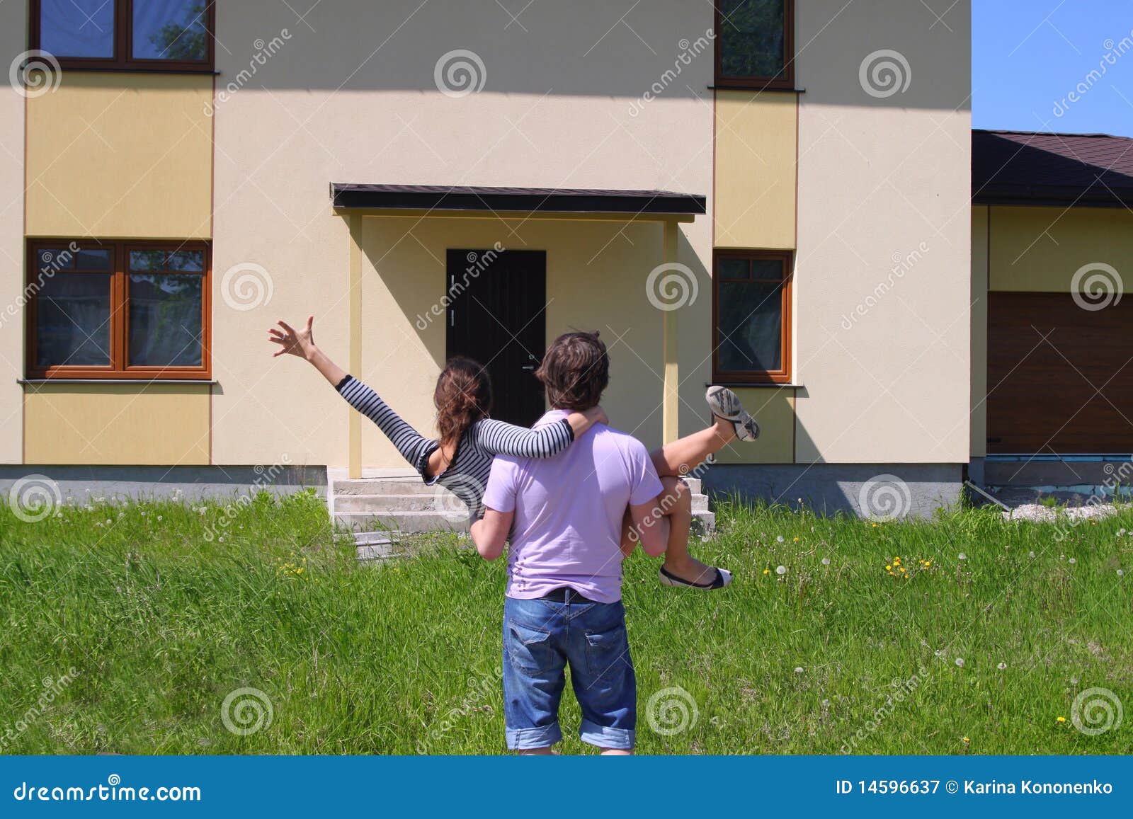 Couple Entering Their New Home Stock Image - Image of appartment, plans ... Couple Entering Their New Home Stock Image - Image of appartment, plans ...