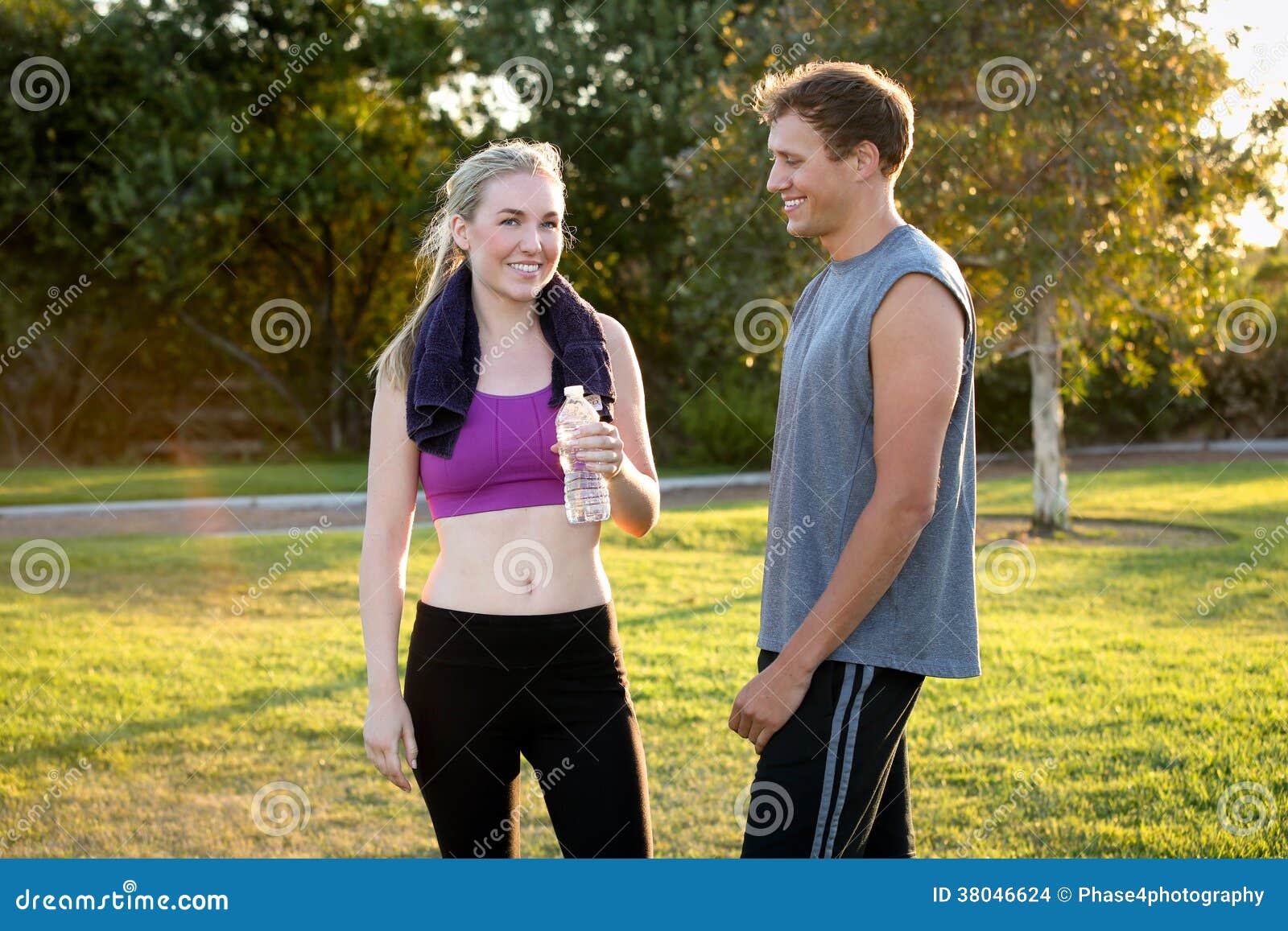 Couple exercise stock photo. Image of freedom, active - 38046624